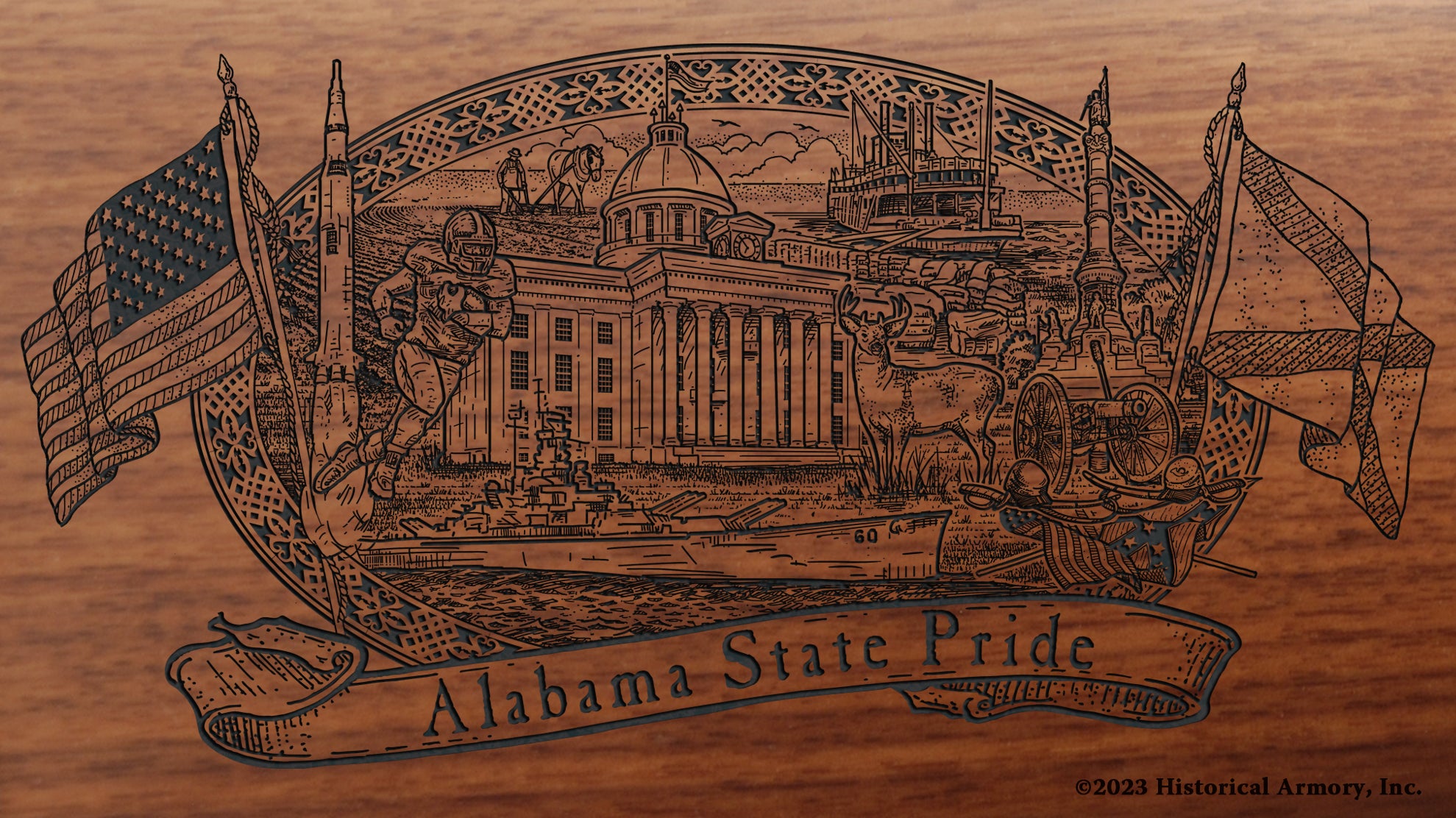 Alabama State Pride Engraved Rifle – Historical Armory