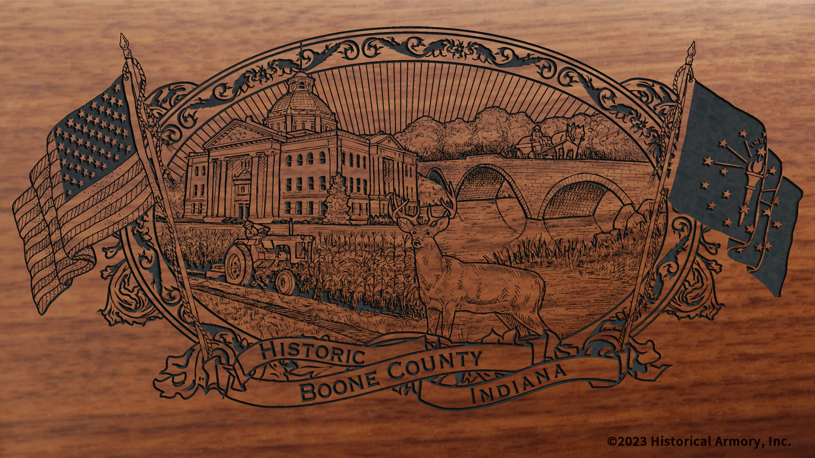 Boone County Indiana Engraved Rifle – Historical Armory