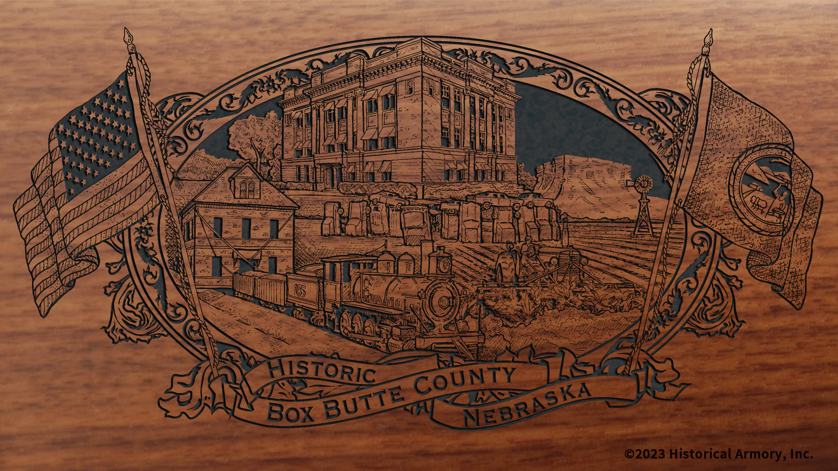 Box Butte County Nebraska Engraved Rifle – Historical Armory