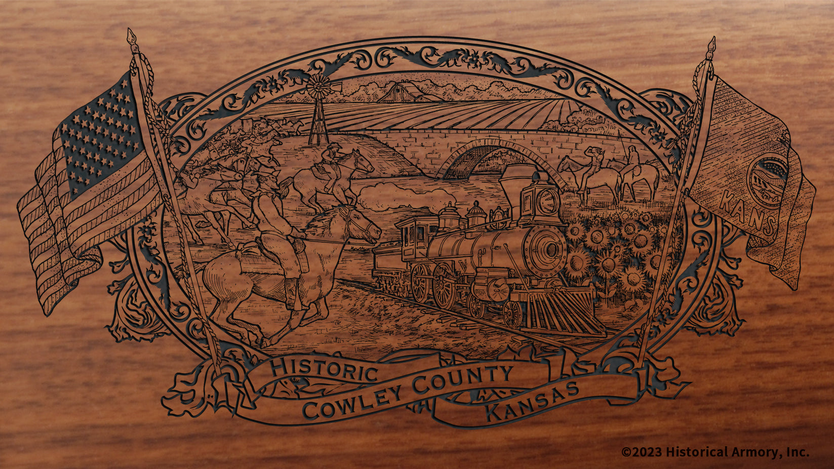 Kansas County History Engraved Henry Rifles | Historical Armory