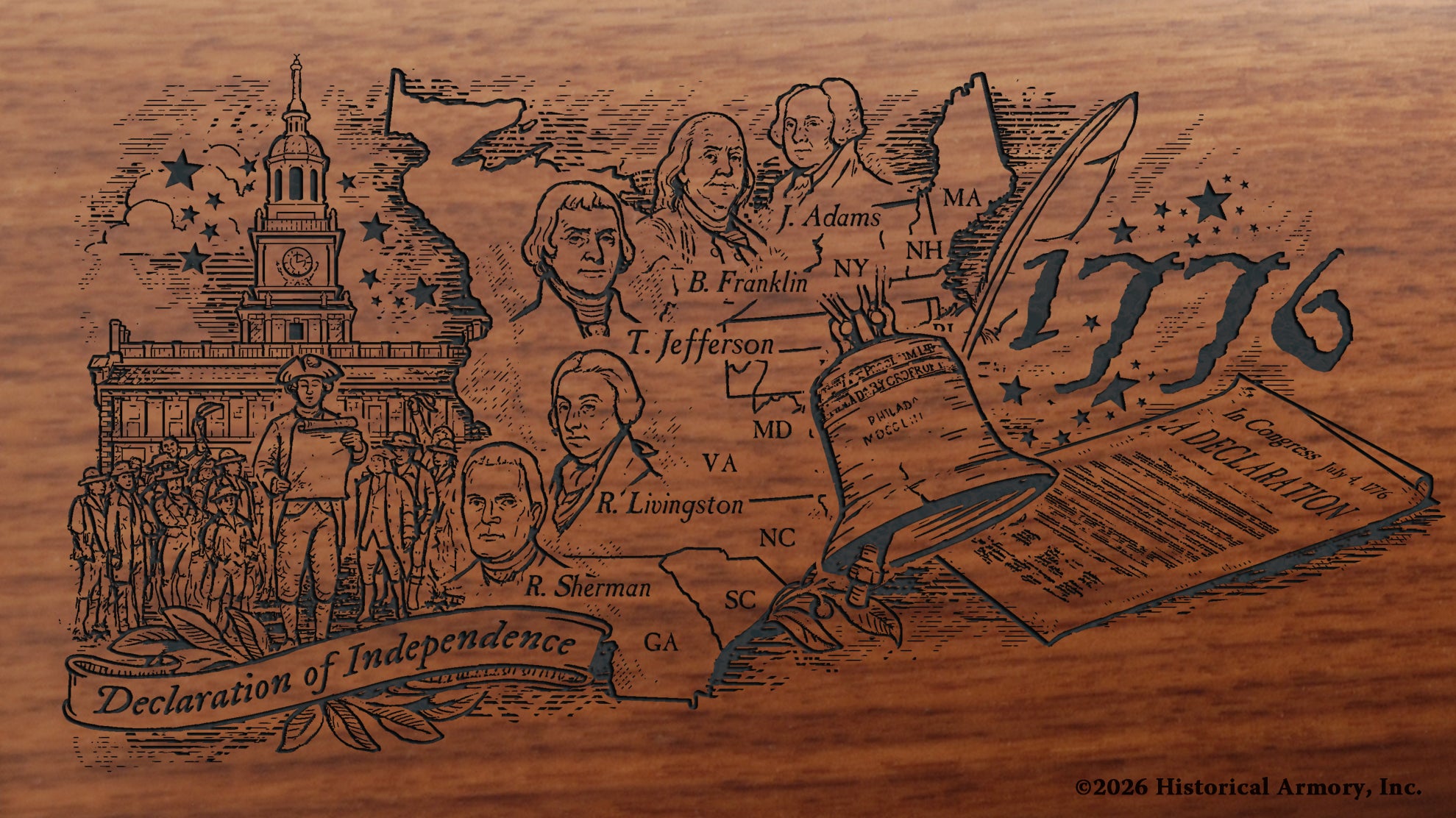 Declaration of Independence Limited Edition Engraved Rifle – Historical ...
