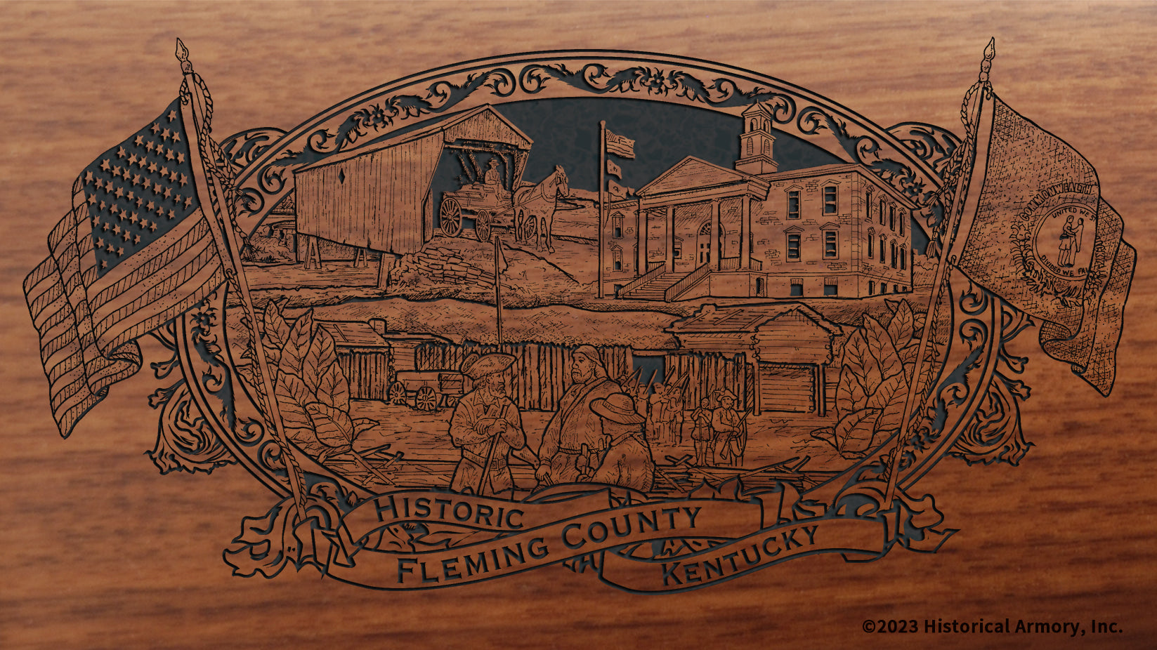 Fleming County Kentucky Engraved Rifle – Historical Armory