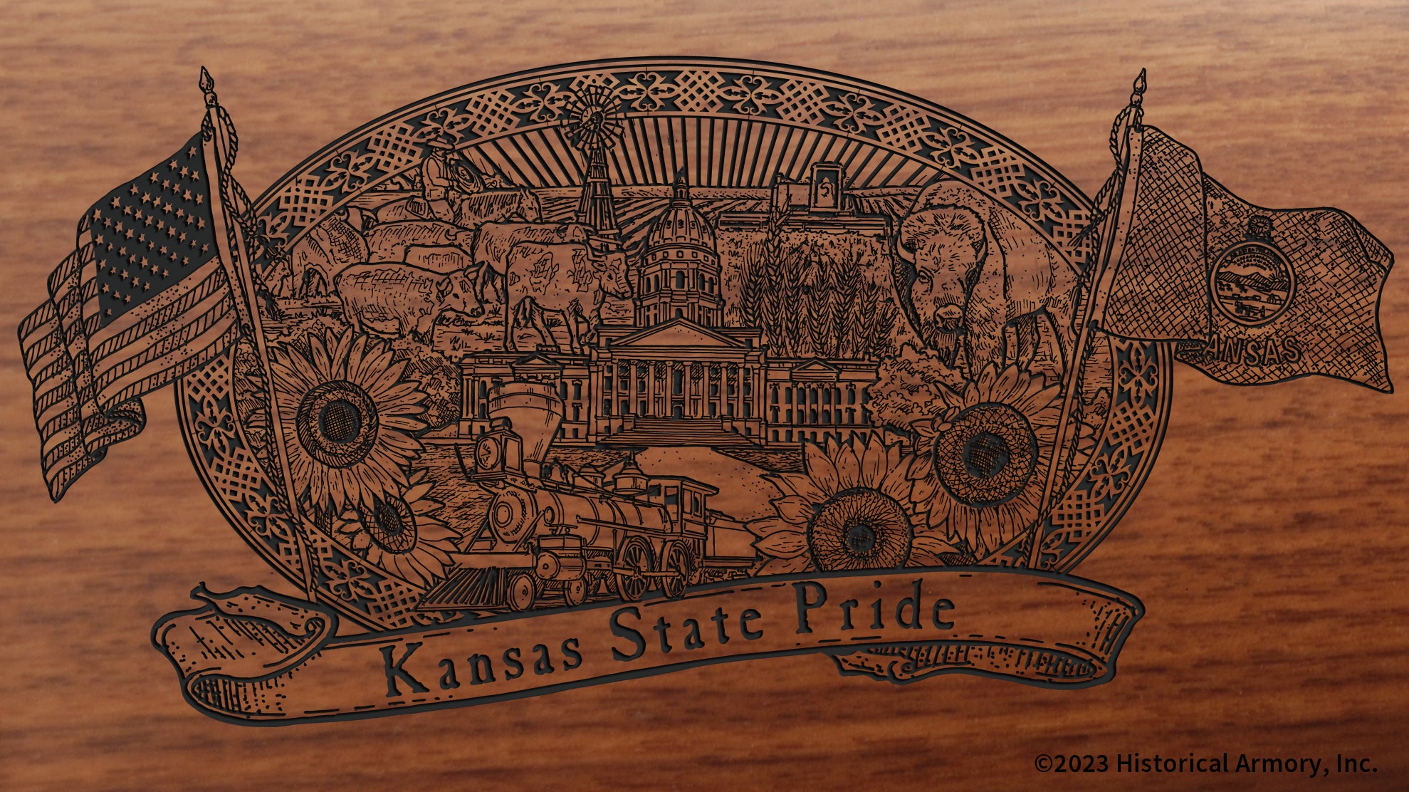 Kansas State Pride Engraved Rifle – Historical Armory