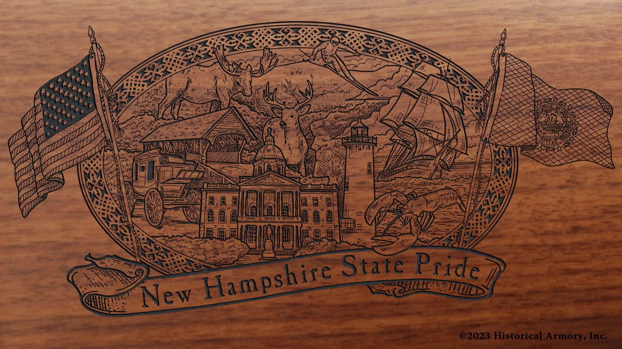 New Hampshire State Pride Engraved Rifle – Historical Armory