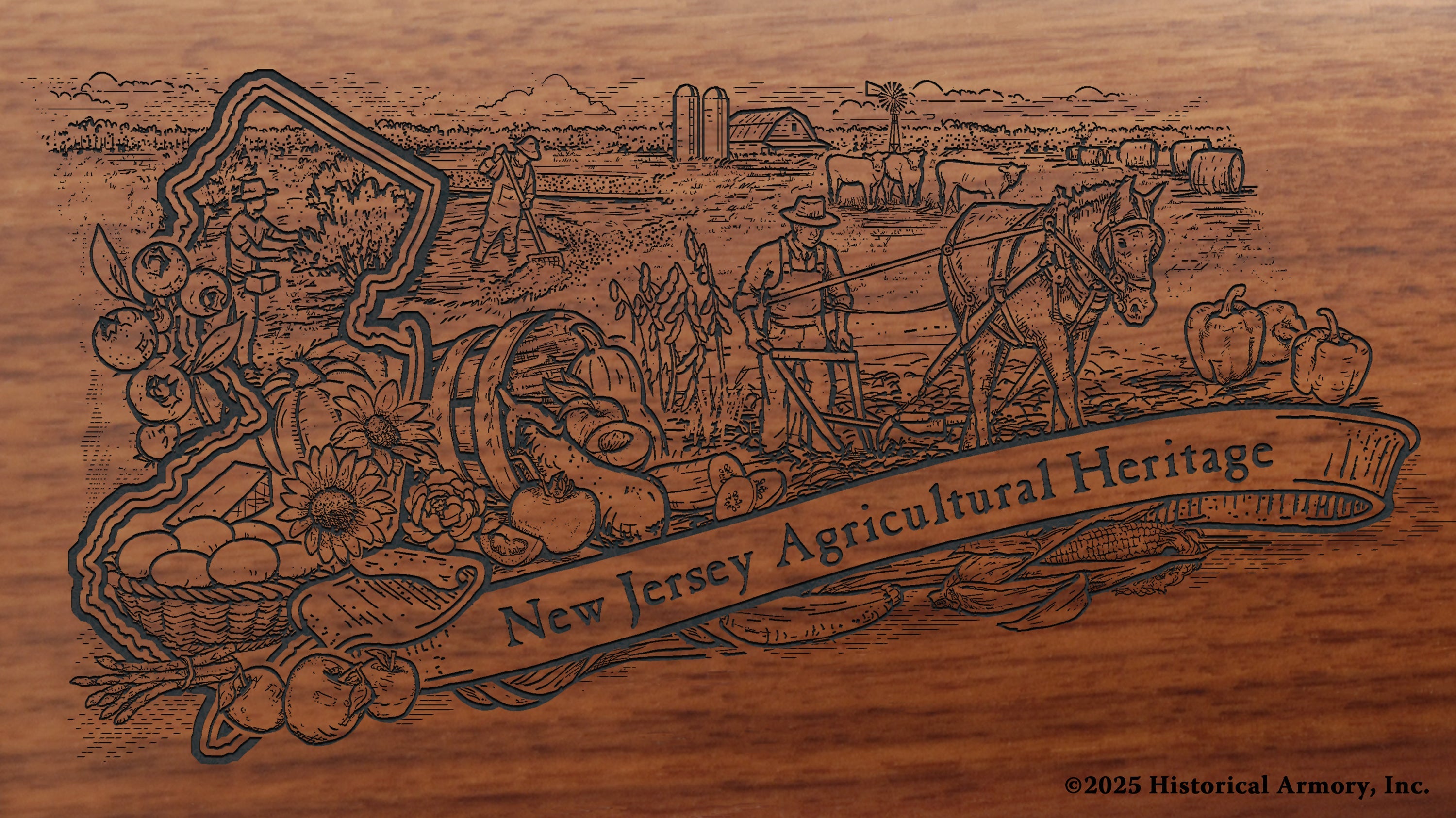 New Jersey State Agricultural Heritage Engraved Rifle – Historical Armory