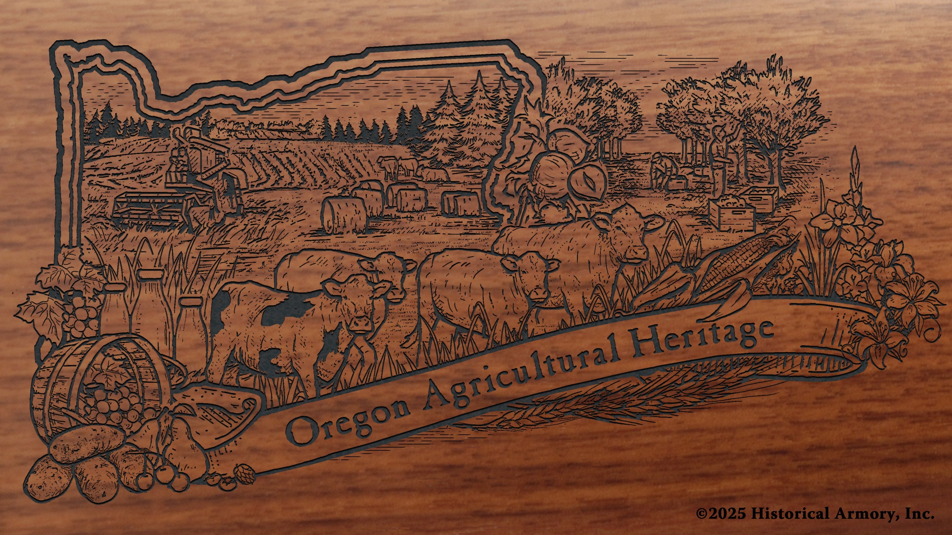 Oregon State Agricultural Heritage Engraved Rifle – Historical Armory
