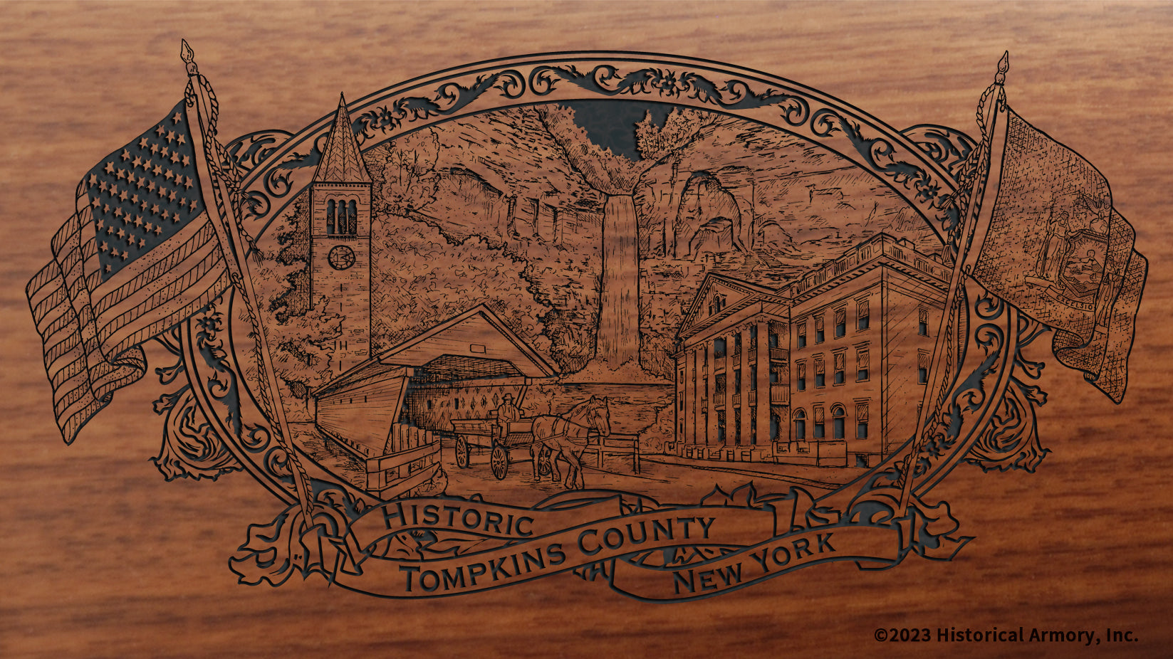 Tompkins County New York Engraved Rifle – Historical Armory