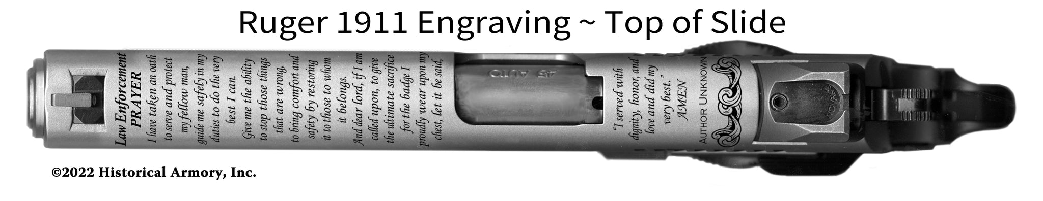 American Law Enforcement Engraved 1911 – Historical Armory