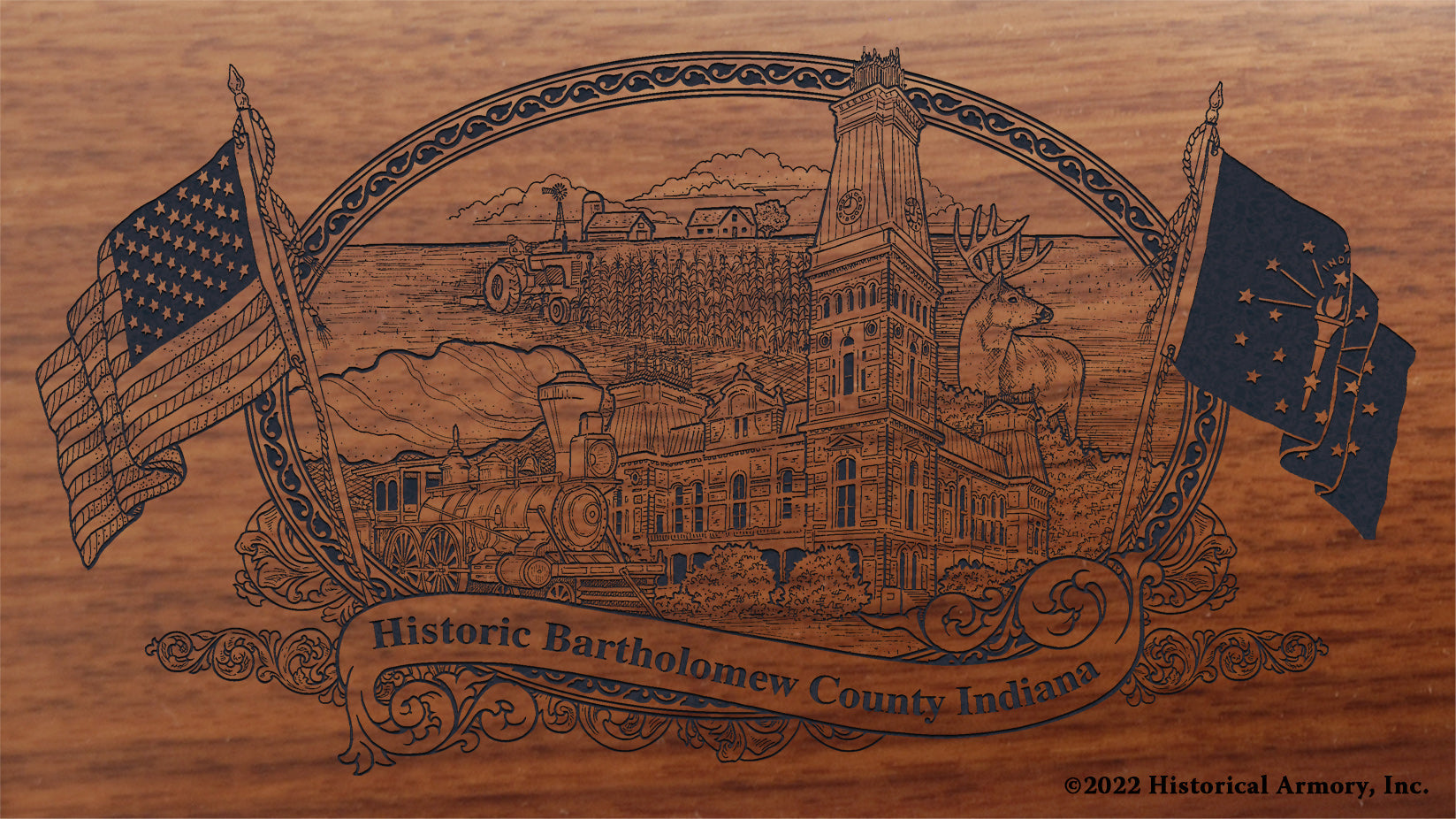 Bartholomew County Indiana Engraved Rifle – Historical Armory