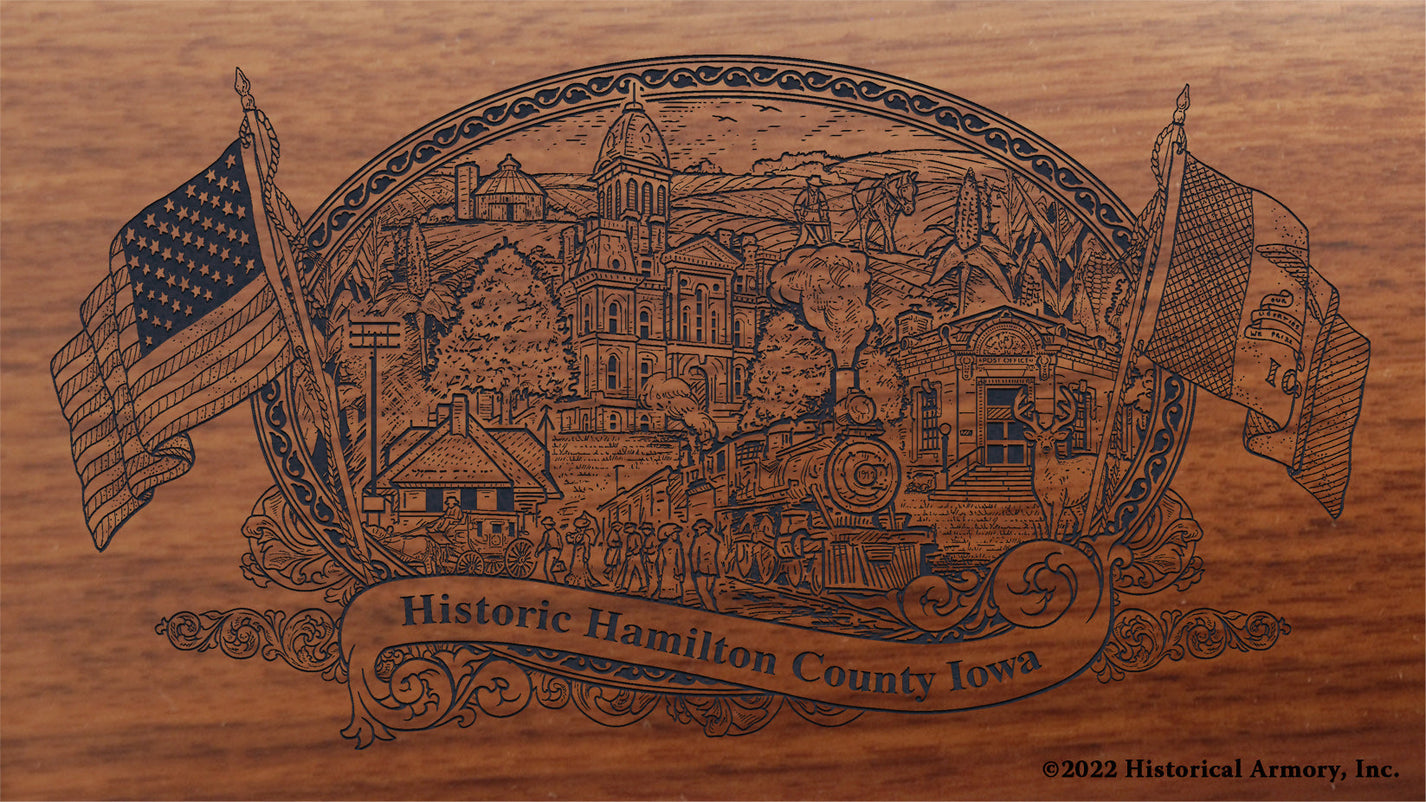 Hamilton County Iowa Engraved Rifle – Historical Armory