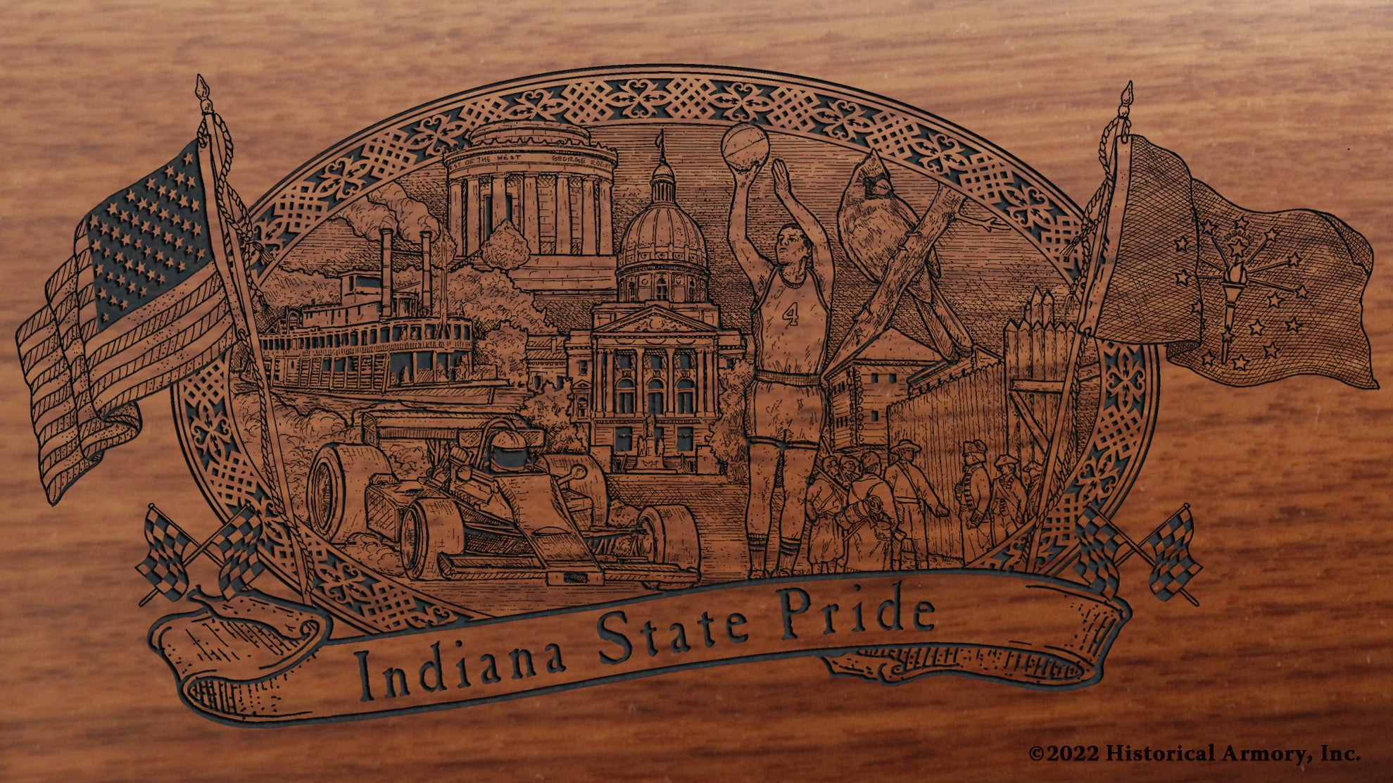 Indiana State Pride Engraved Rifle – Historical Armory