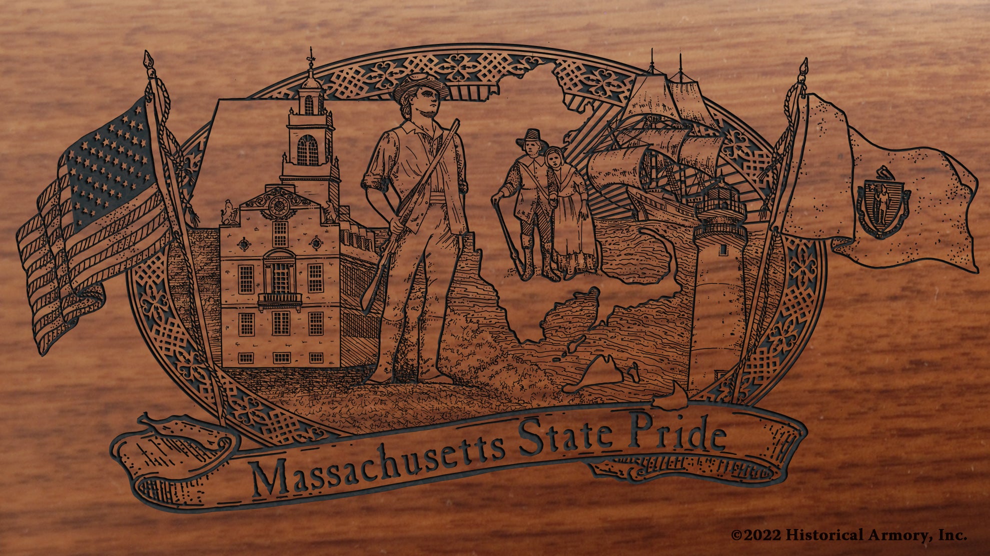 Massachusetts State Pride Engraved Rifle – Historical Armory