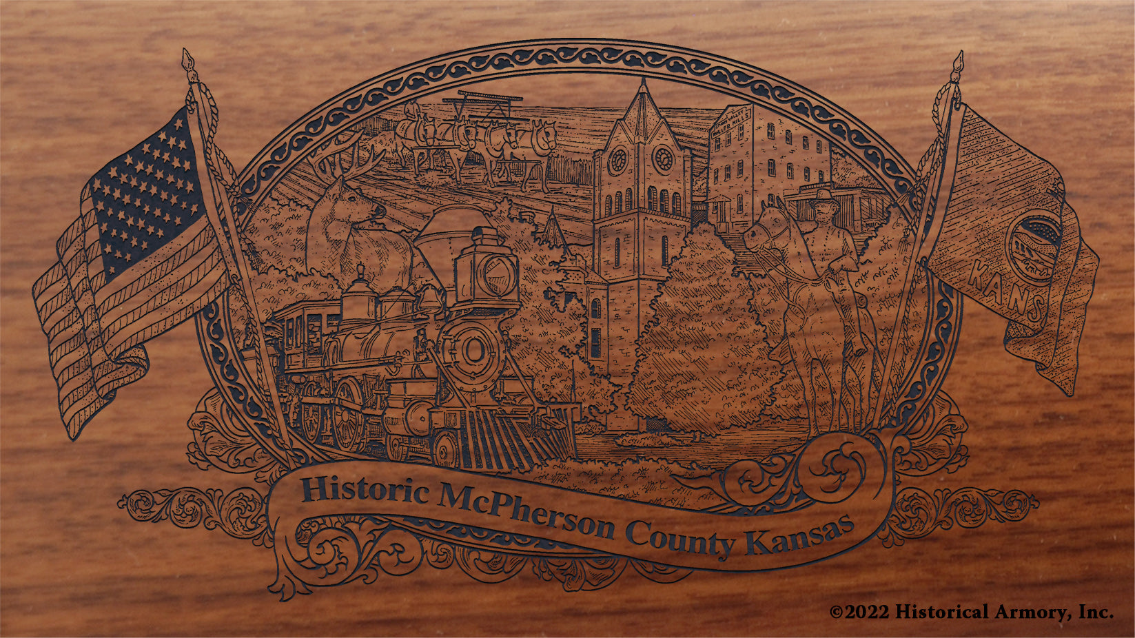 McPherson County Kansas Engraved Rifle – Historical Armory