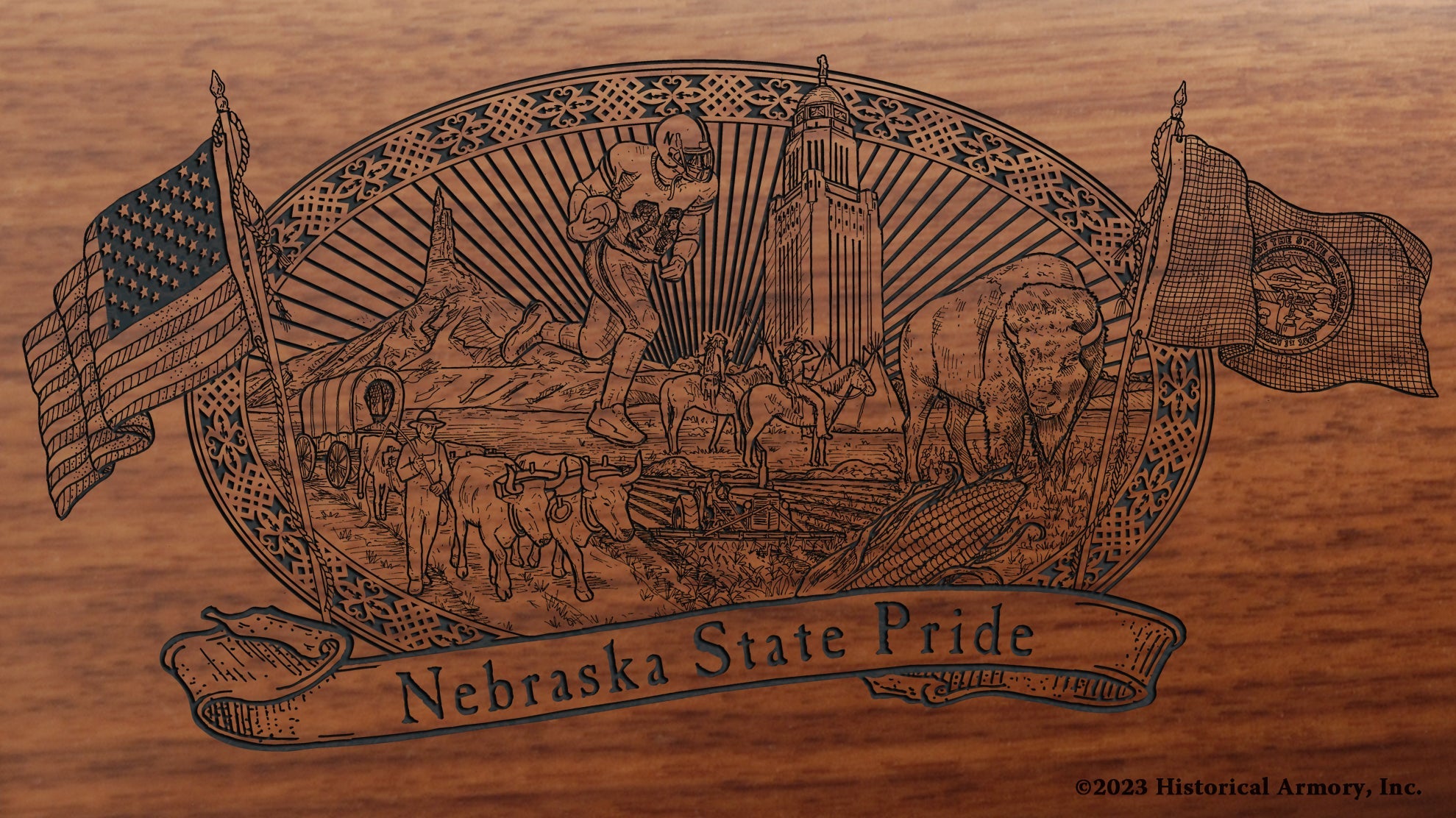Nebraska State Pride Engraved Rifle – Historical Armory