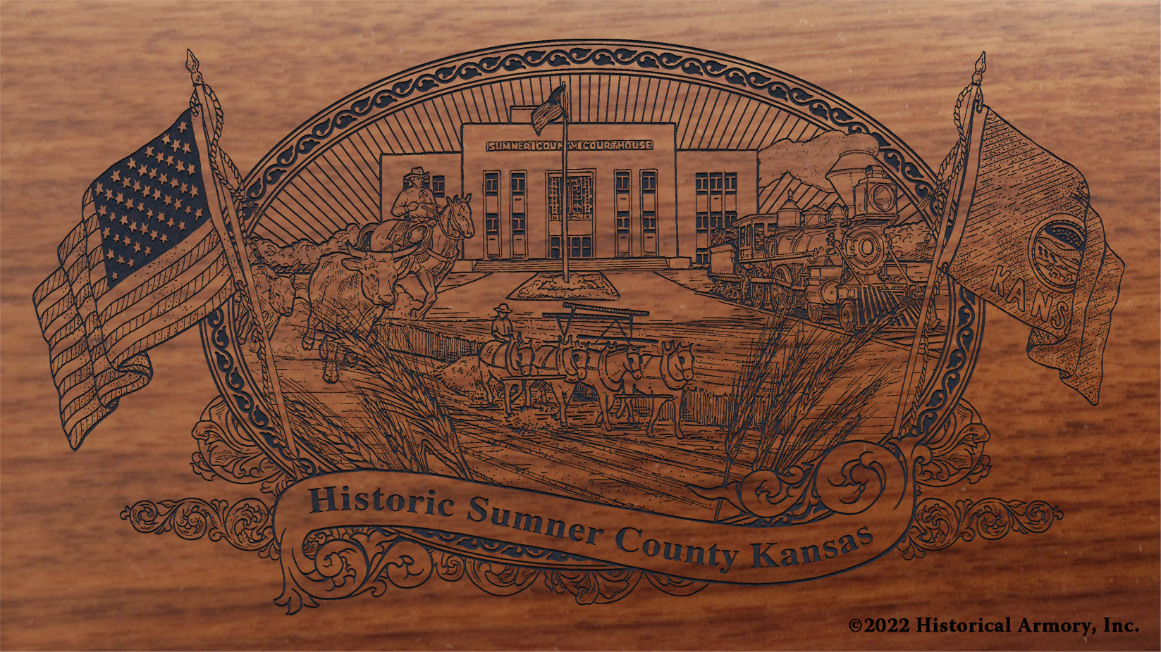 Sumner County Kansas Engraved Rifle – Historical Armory