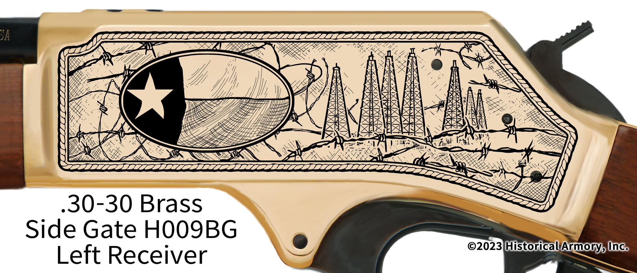 Texas State Oil & Gas Tribute Engraved Rifle – Historical Armory