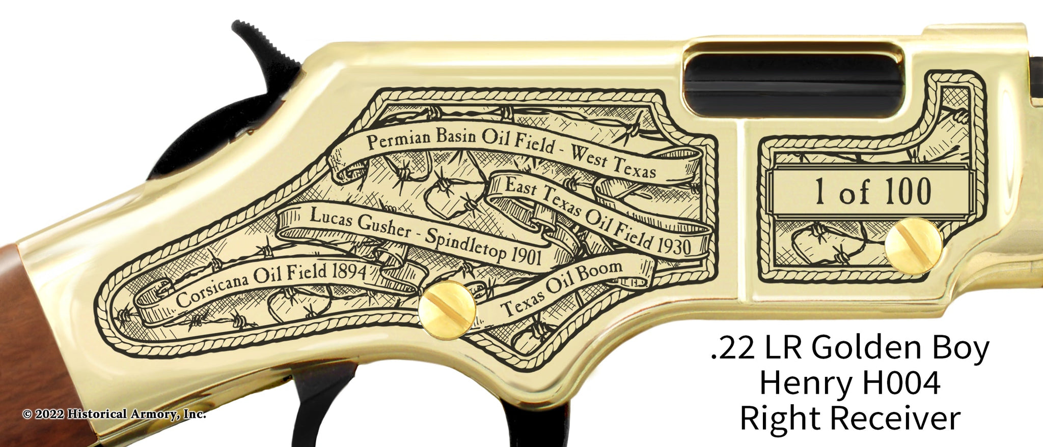 Texas State Oil & Gas Tribute Engraved Rifle – Historical Armory