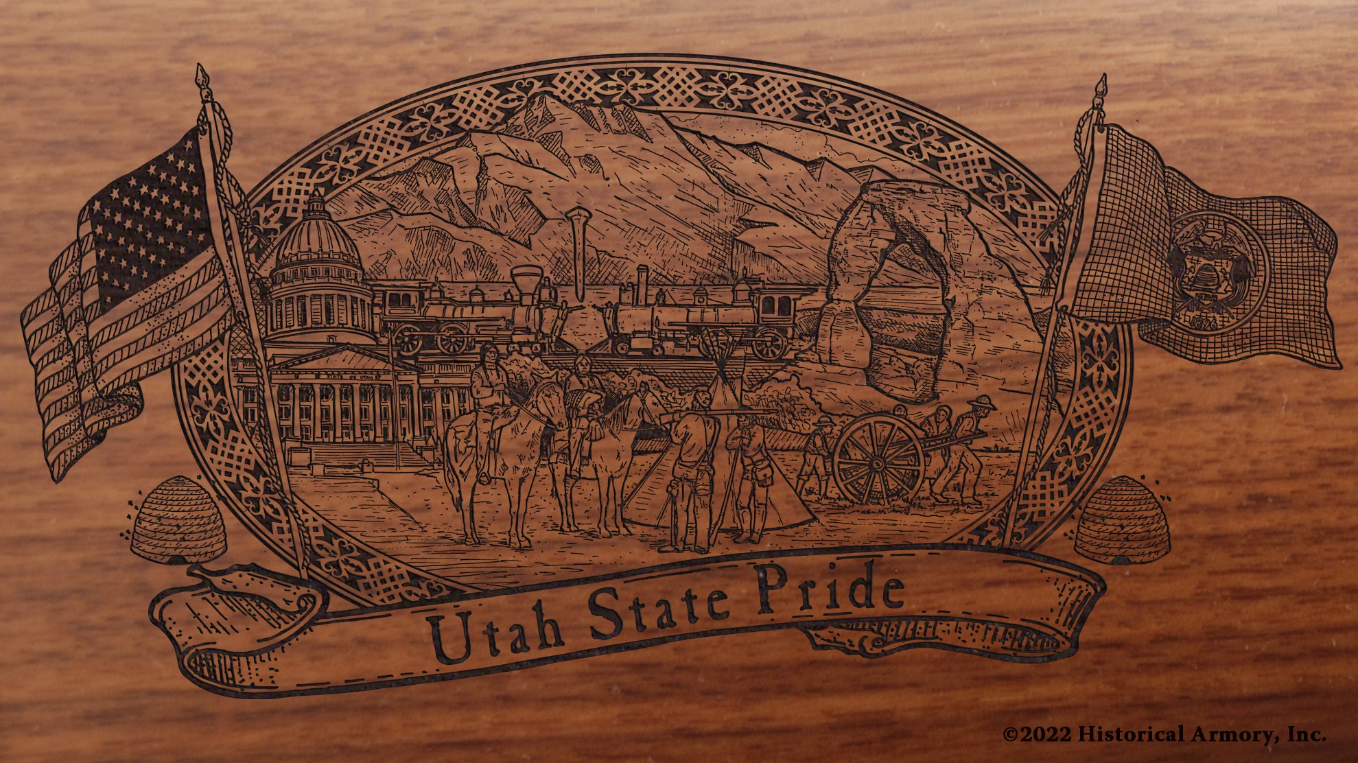 Utah State Pride Engraved Rifle – Historical Armory