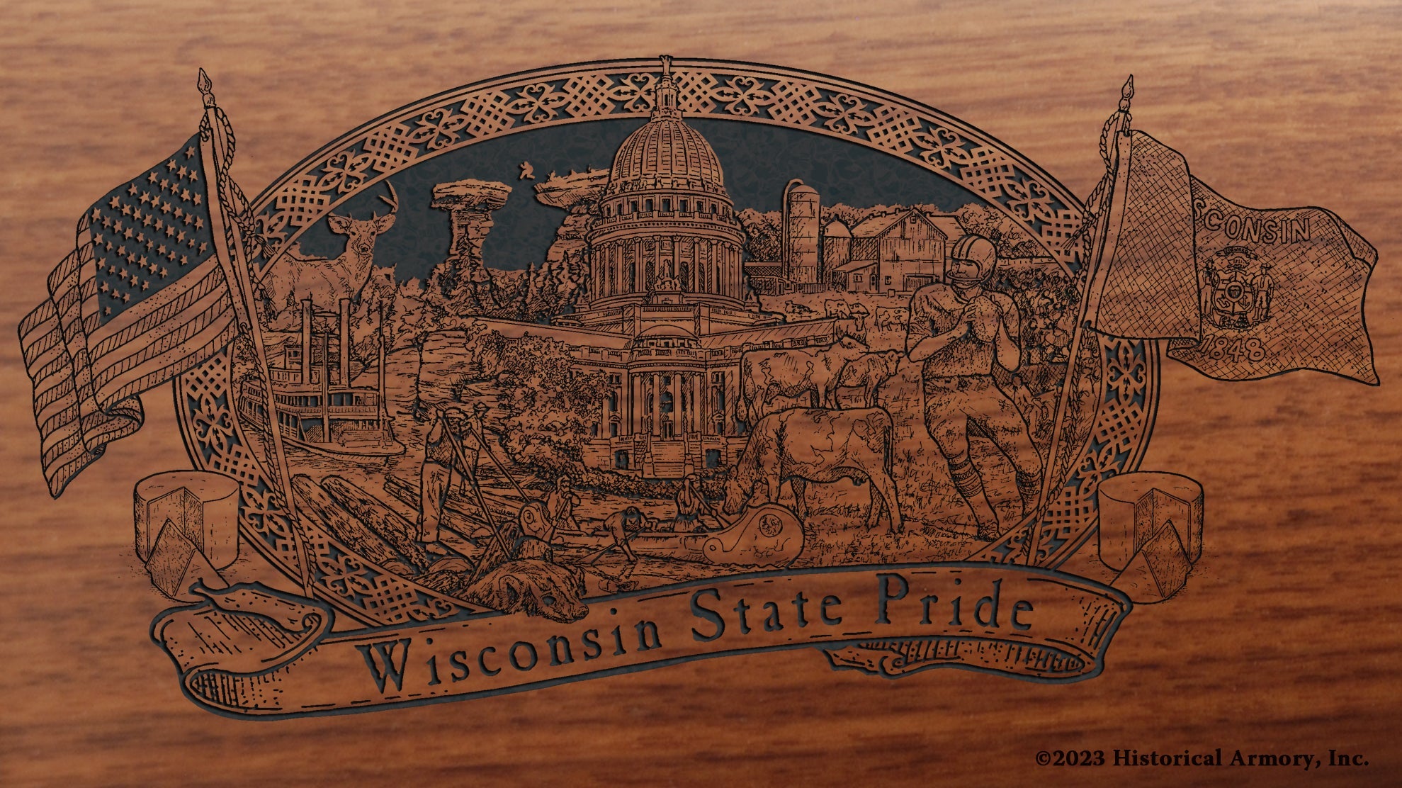 Wisconsin State Pride Engraved Rifle | Historical Armory